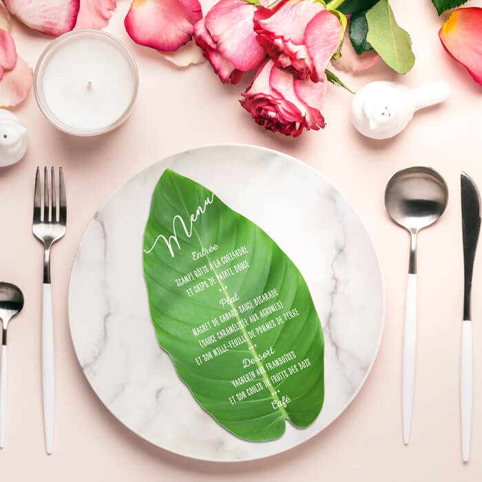 menu de mariage original - menus de mariage originaux